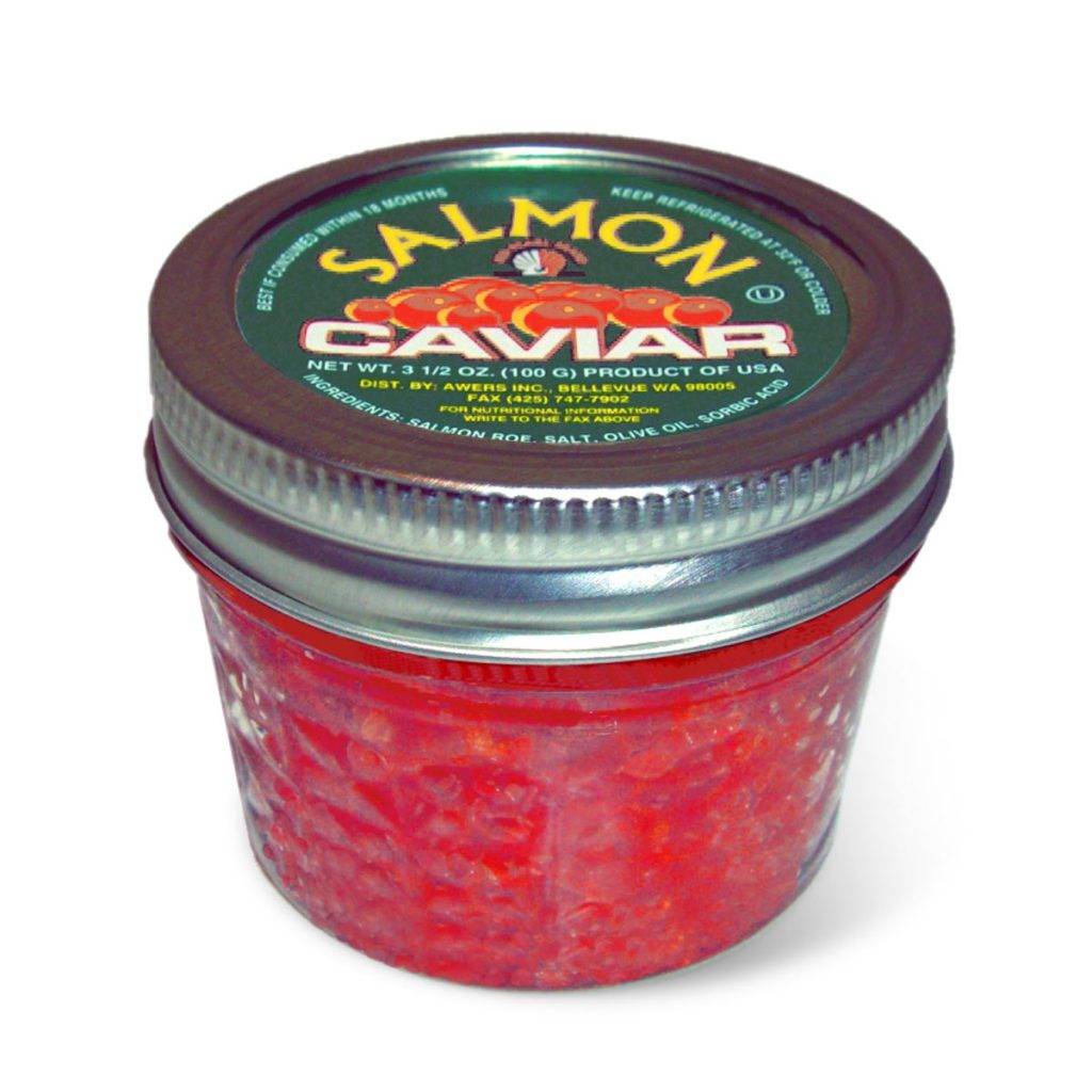 Russian Style Salmon (Red) Caviar for Sale: 100g (3.5oz) - Buy Online ...