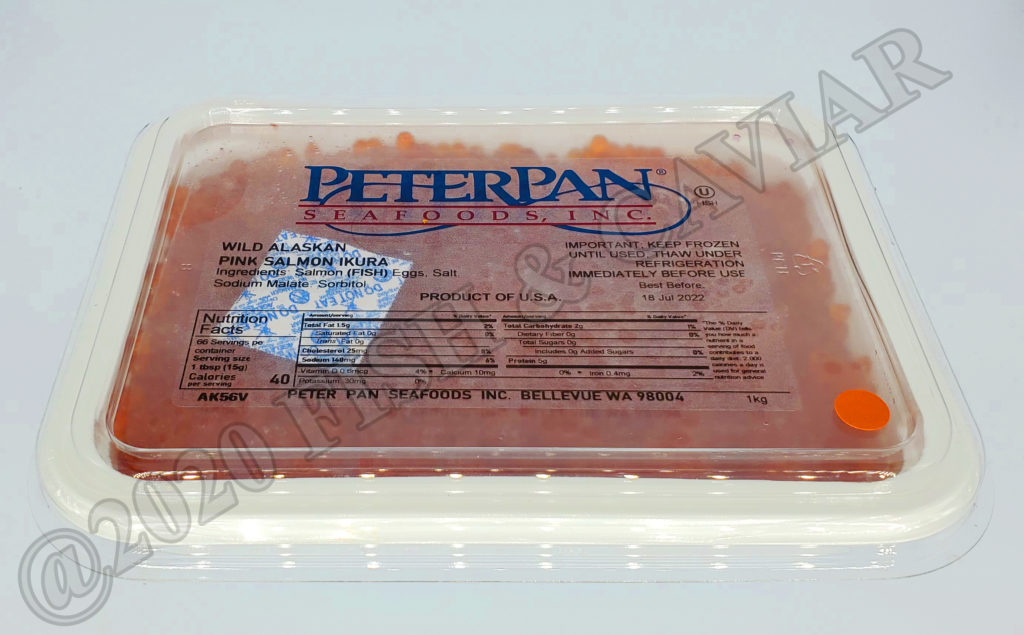 Frozen Pink Salmon (Red) Caviar for Sale: 1kg (2.2lb) - Buy Online at ...